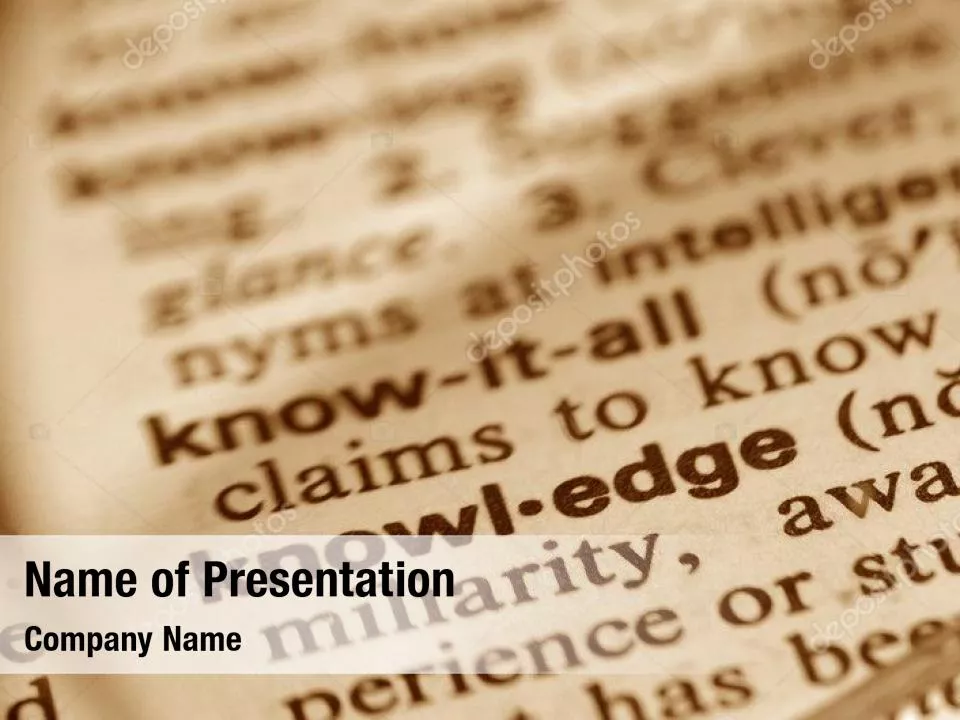 Knowledge PowerPoint Template - Knowledge PowerPoint Background