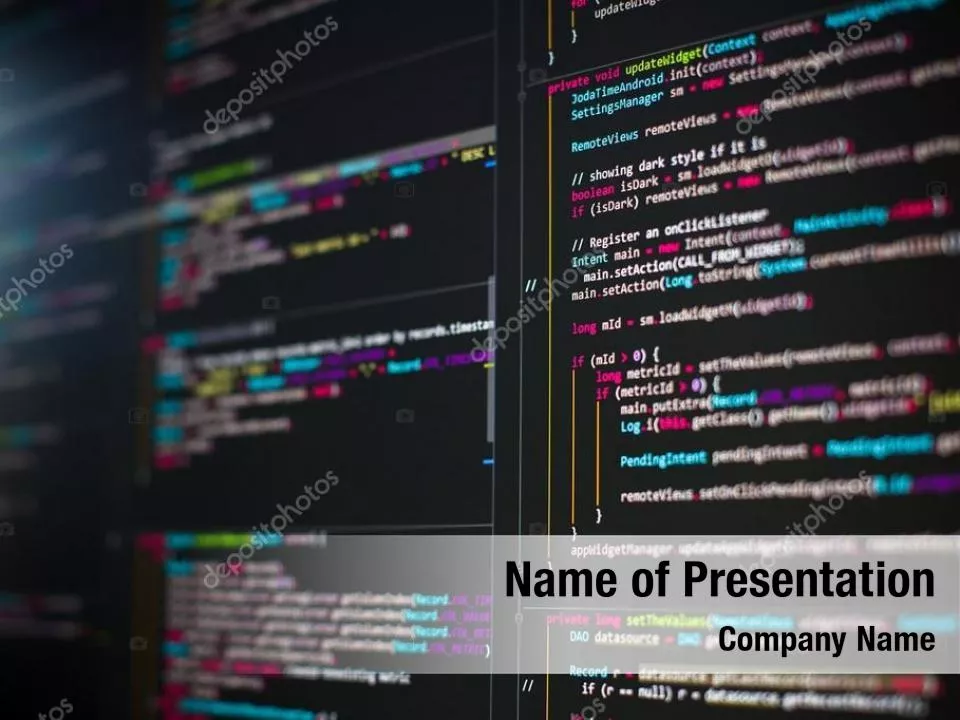 Programming Coding PowerPoint Template - Programming Coding PowerPoint Background