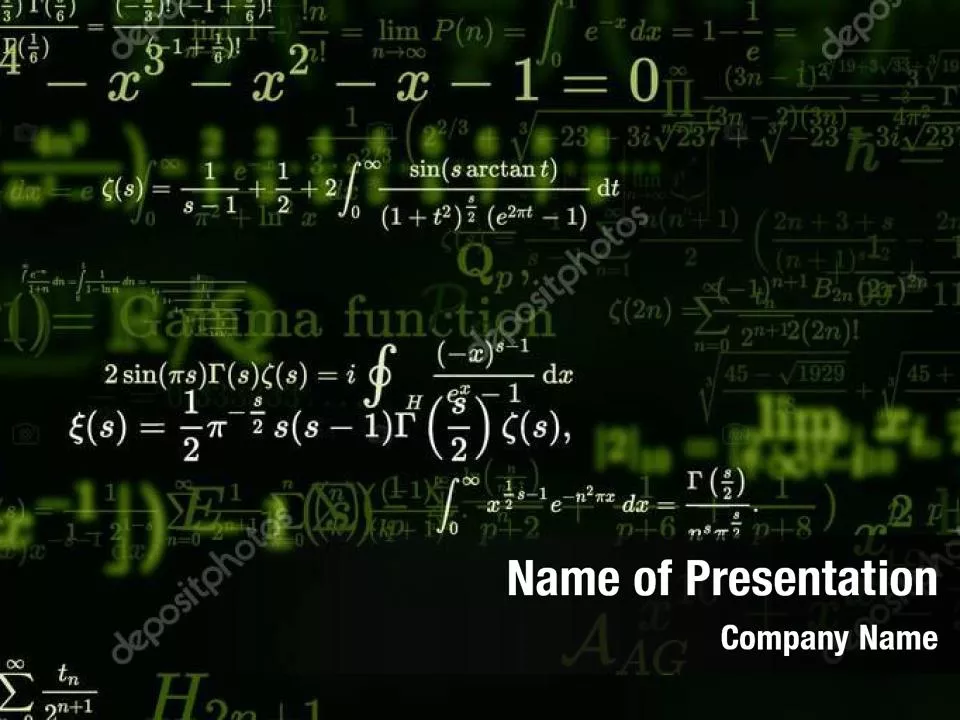 Mathematics Formulas PowerPoint Template - Mathematics Formulas PowerPoint Background