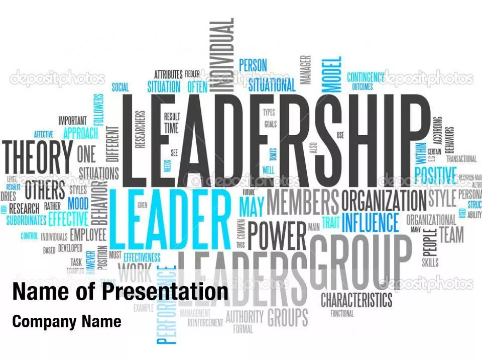 Leadership Management Word Cloud PowerPoint Template - Leadership ...