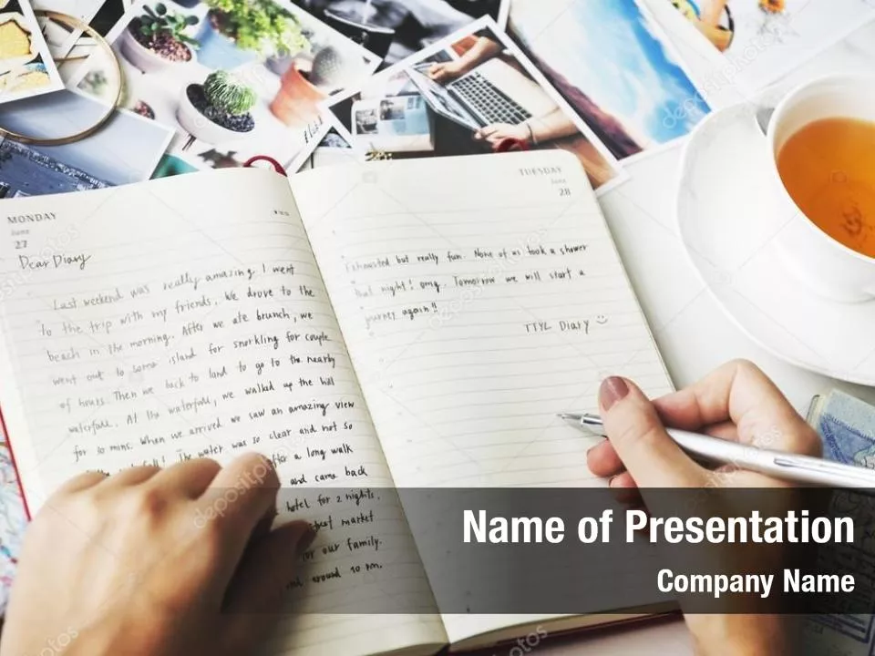 Diary PowerPoint Template - Diary PowerPoint Background