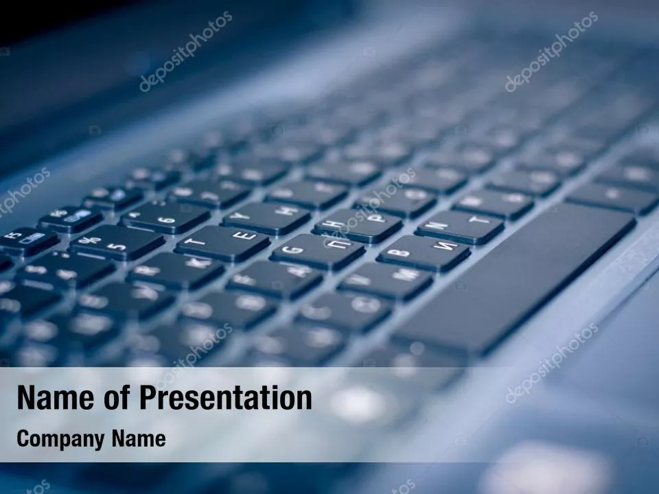 Personal Computer Keyboard PowerPoint Template - Personal Computer Keyboard PowerPoint Background
