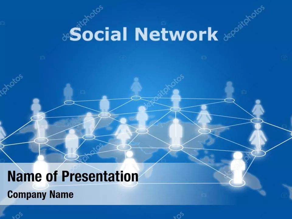 Social Network Communication PowerPoint Template - Social Network ...