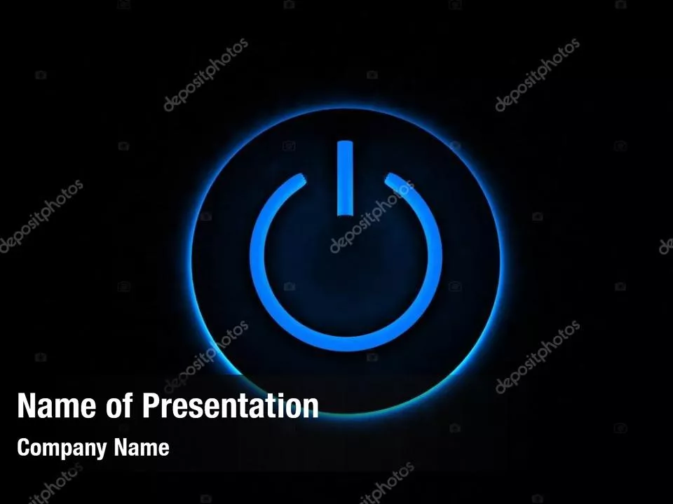 Power Button PowerPoint Template - Power Button PowerPoint Background