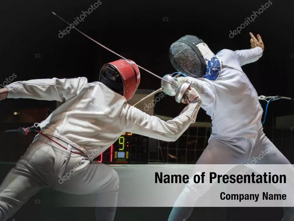 Fencing PowerPoint Template - Fencing PowerPoint Background