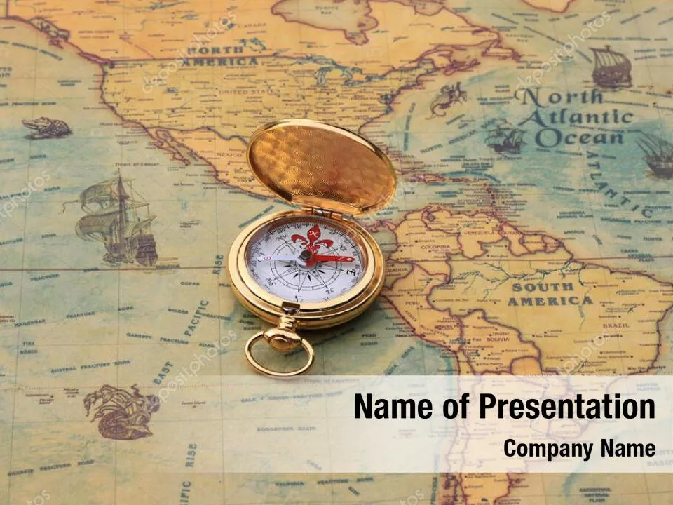 Compass Map PowerPoint Template - Compass Map PowerPoint Background