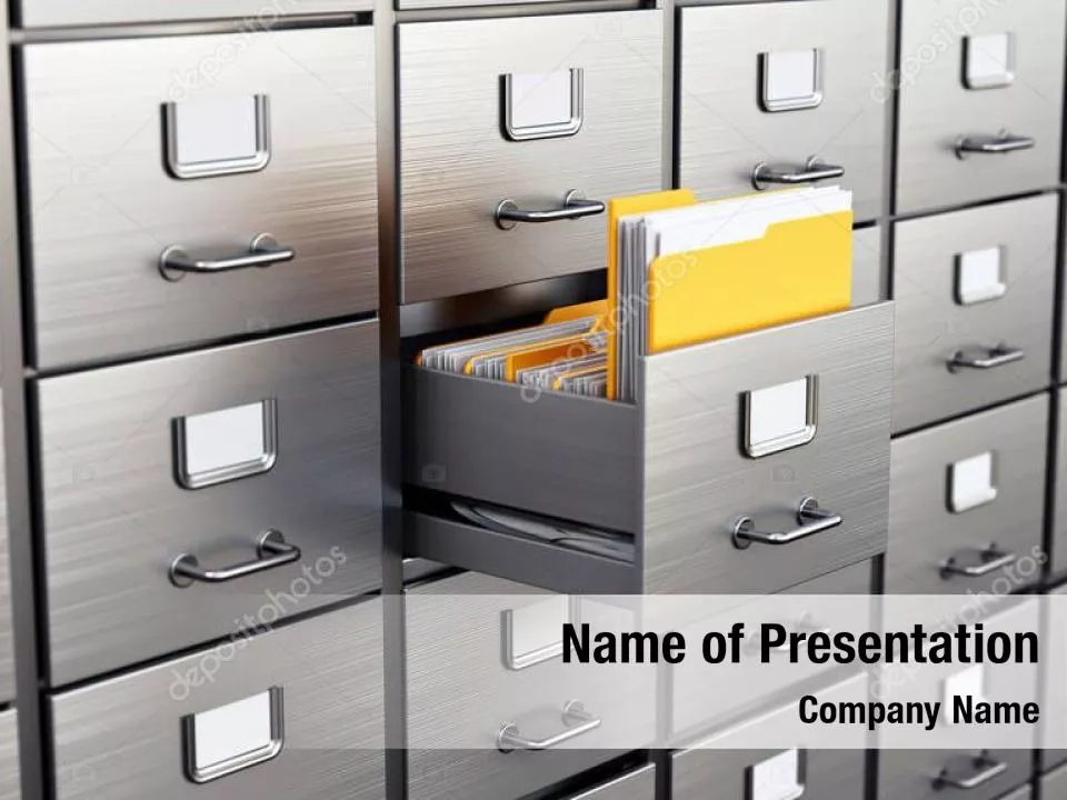 Folder With Info PowerPoint Template - Folder With Info PowerPoint ...