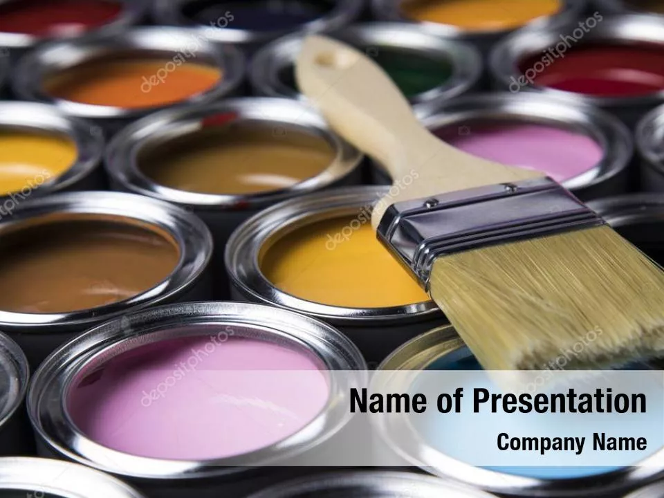 Color Paint PowerPoint Template - Color Paint PowerPoint Background