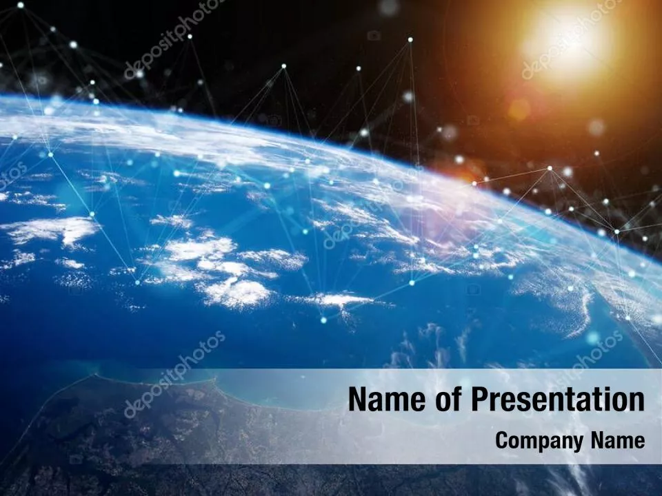 Connected World PowerPoint Template - Connected World PowerPoint Background