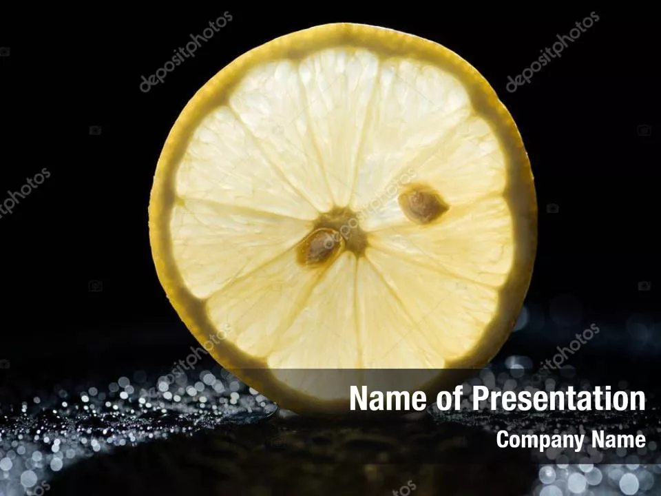 Lemon Slice PowerPoint Template - Lemon Slice PowerPoint Background