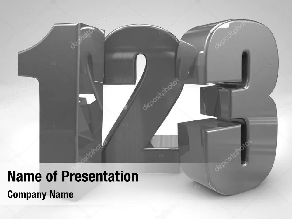 Numbers 123 PowerPoint Template - Numbers 123 PowerPoint Background