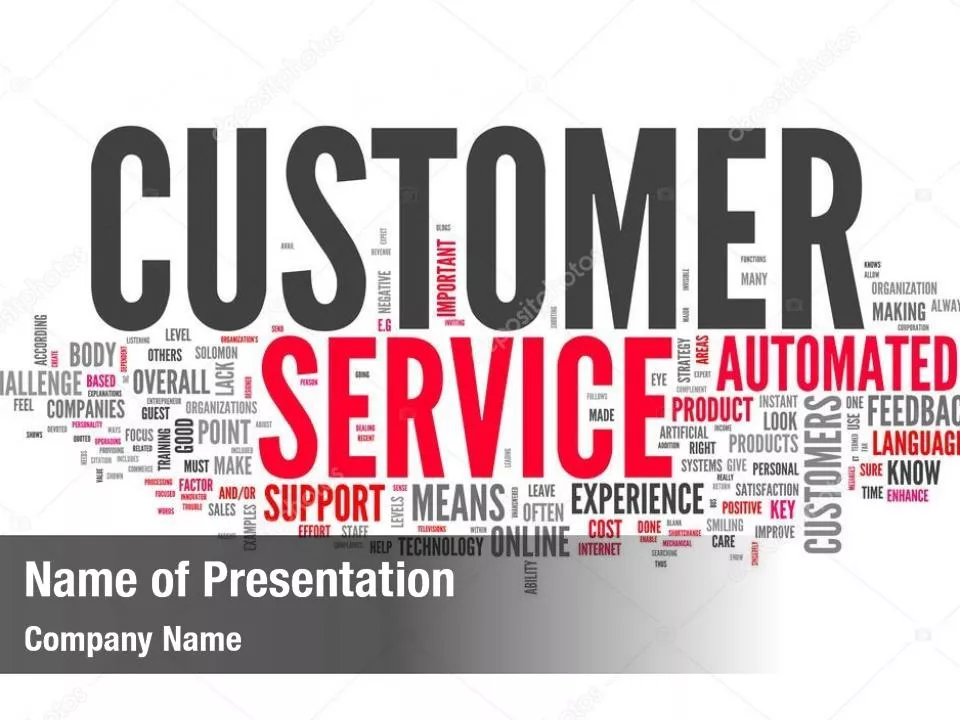 Customer Service Word Cloud PowerPoint Template - Customer Service Word ...