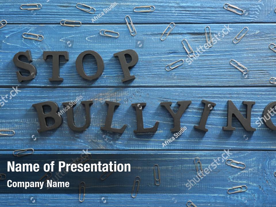 Depression Text Stop Bullying Powerpoint Template Depression Text