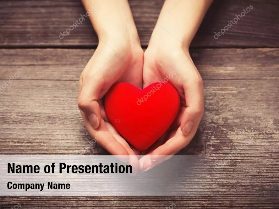 Red Heart PowerPoint Template - Red Heart PowerPoint Background