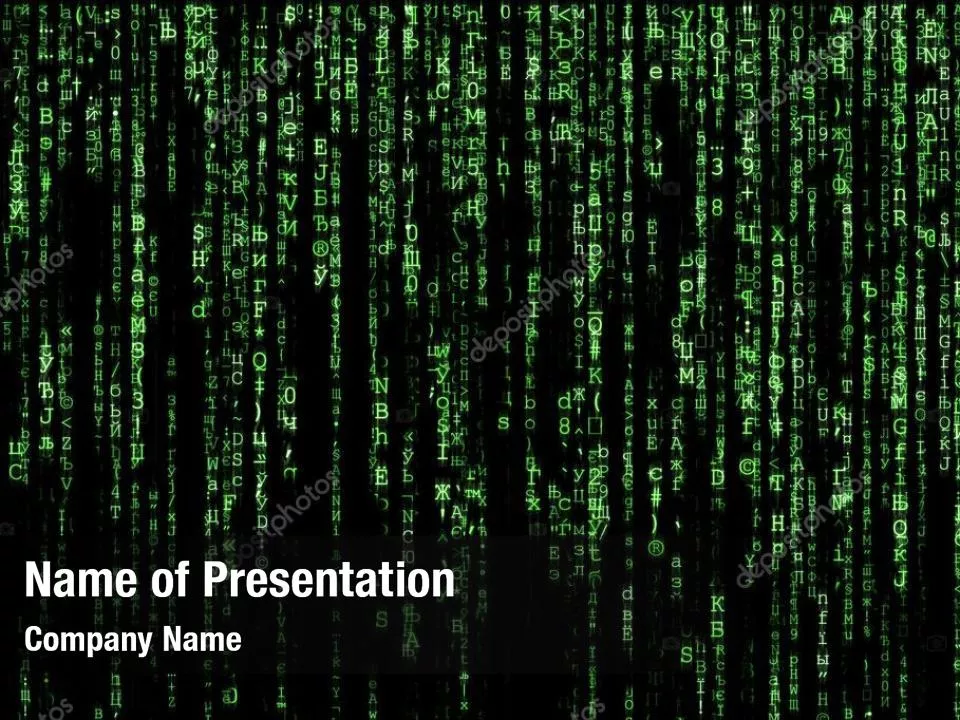 Digital Matrix PowerPoint Template - Digital Matrix PowerPoint Background
