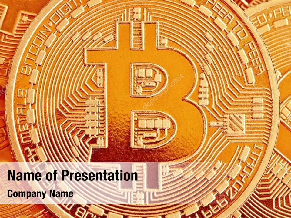 Golden Bitcoin PowerPoint Template - Golden Bitcoin PowerPoint Background