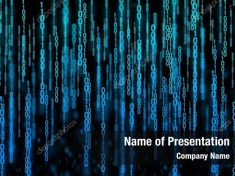 Binary Strings Powerpoint Template Binary Strings Powerpoint Background 0860