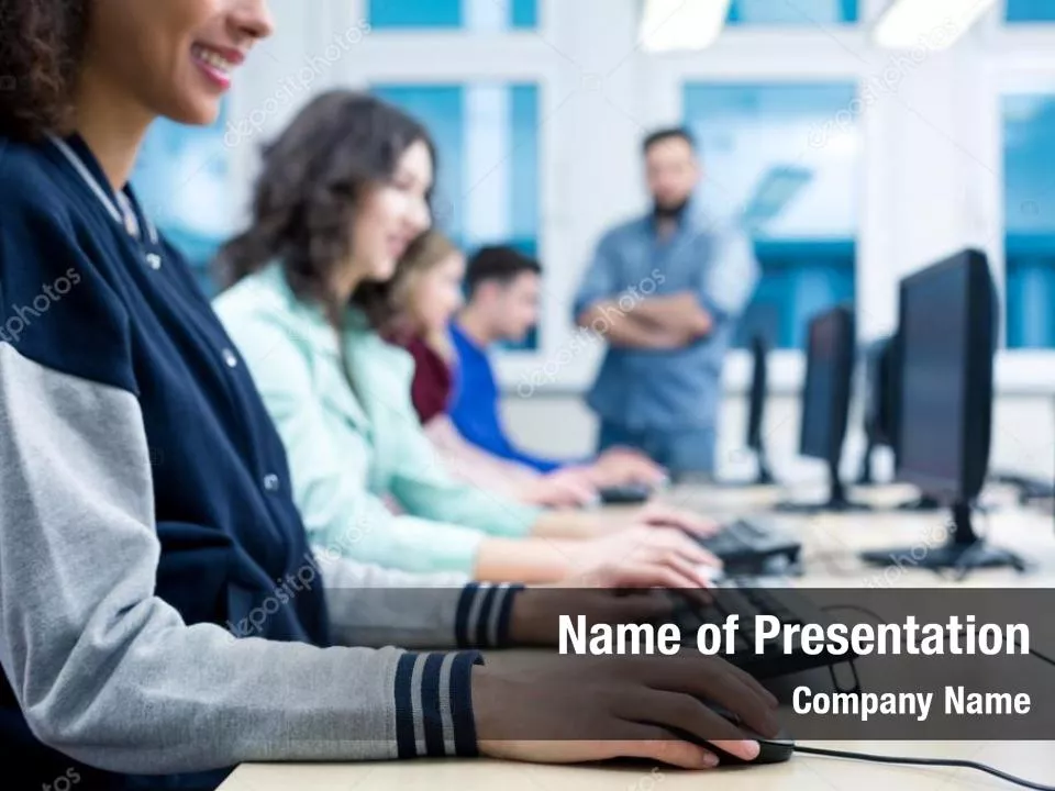 Computer Class PowerPoint Template - Computer Class PowerPoint Background
