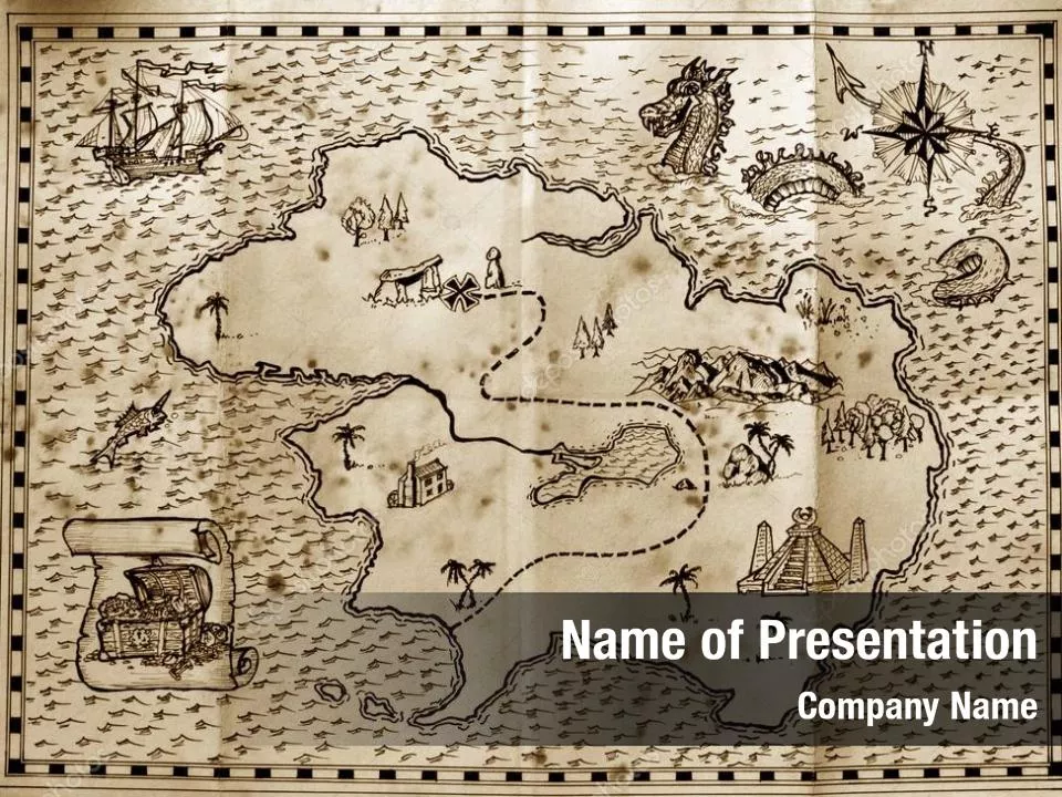 Pirate Treasure Map PowerPoint Template - Pirate Treasure Map ...